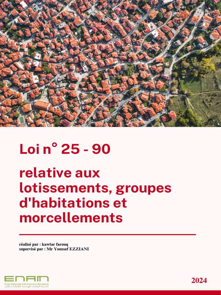 Loi 25-90 : Lotissements au Maroc | PDF | Loi | Urbanisme