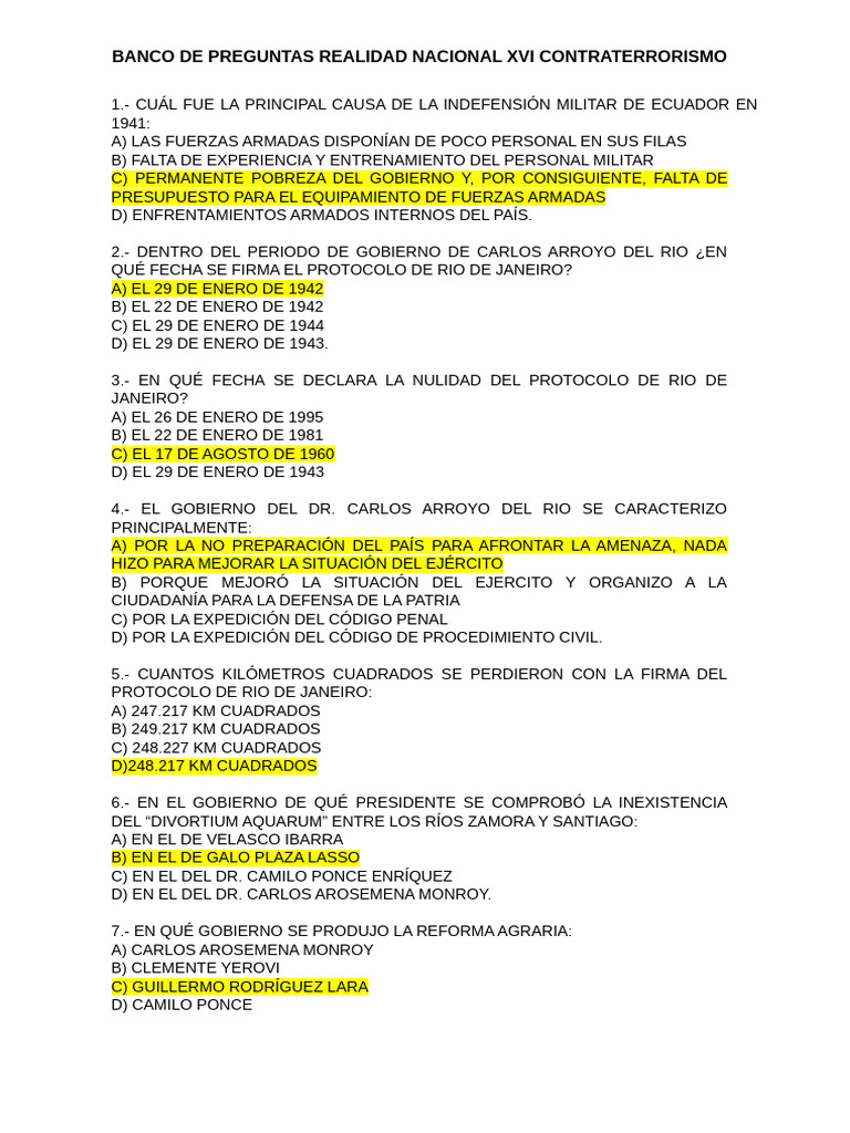 Banco de Preguntas | PDF