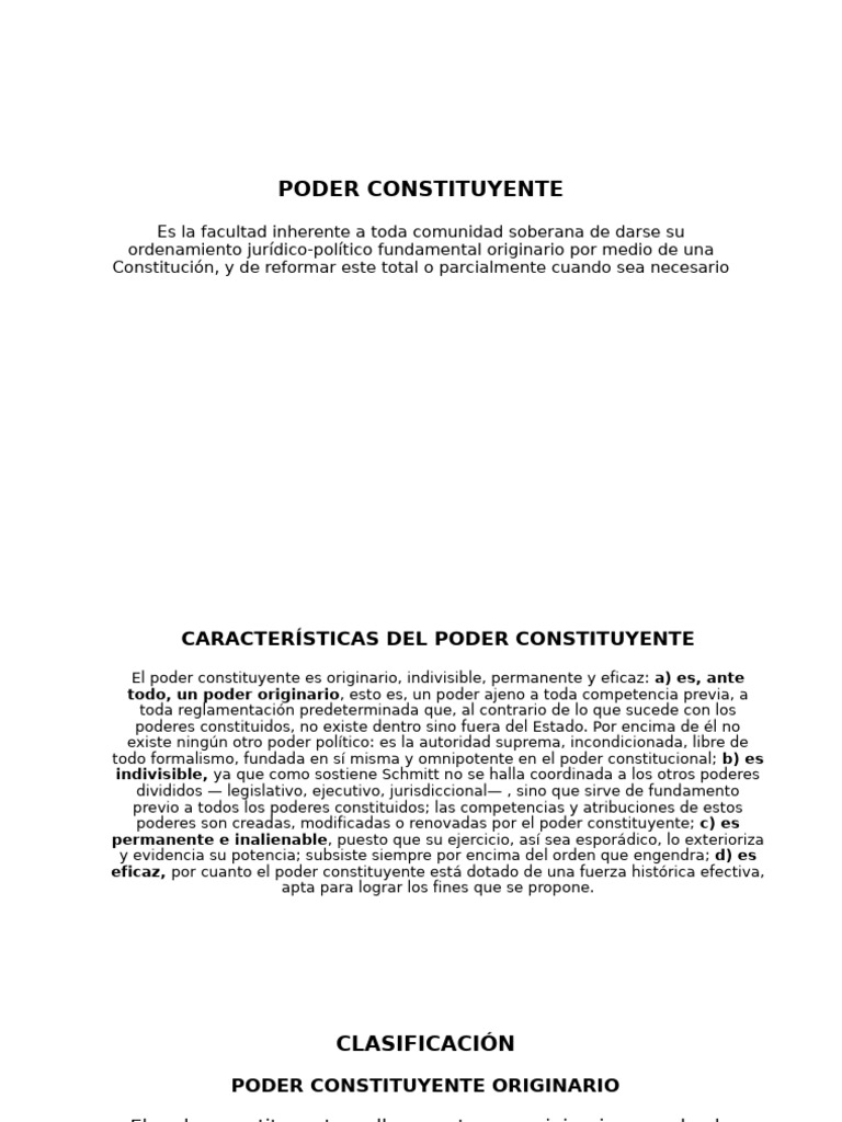 Diapositivas Poder Constituyente | PDF