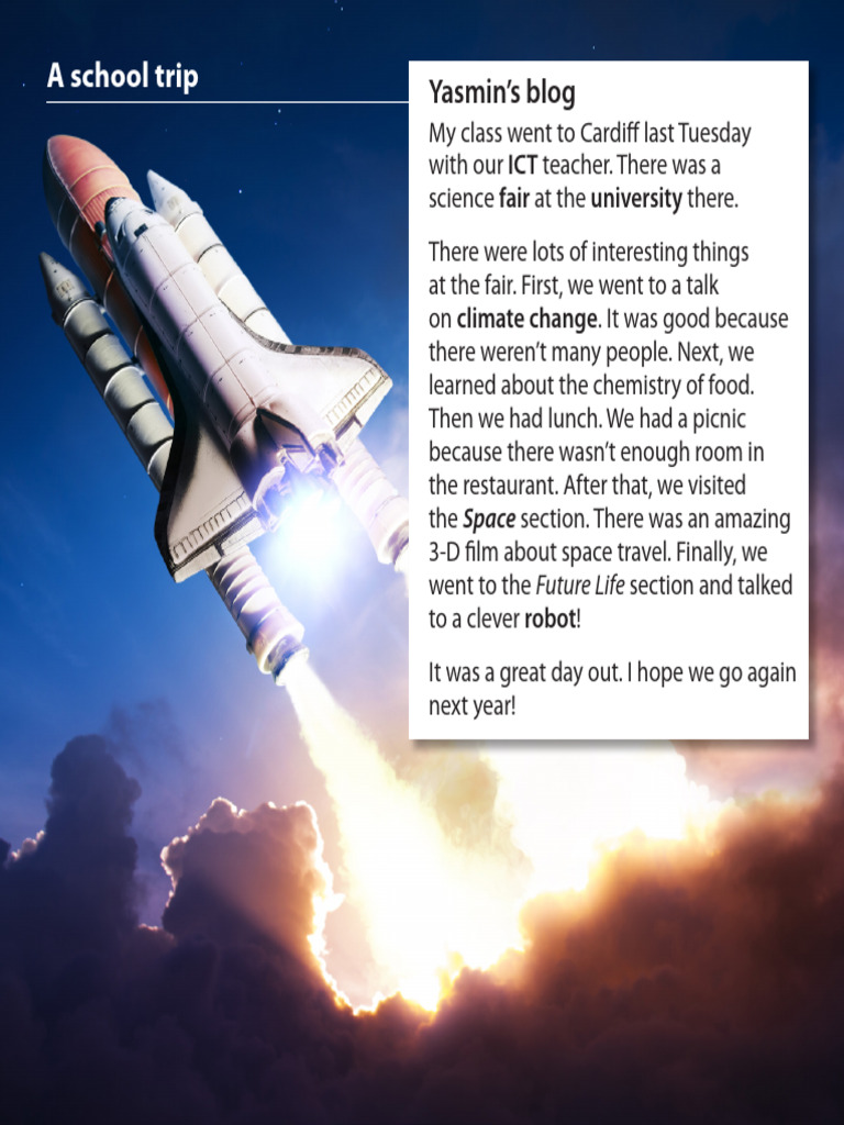 A School Trip: Yasmin's Blog | PDF