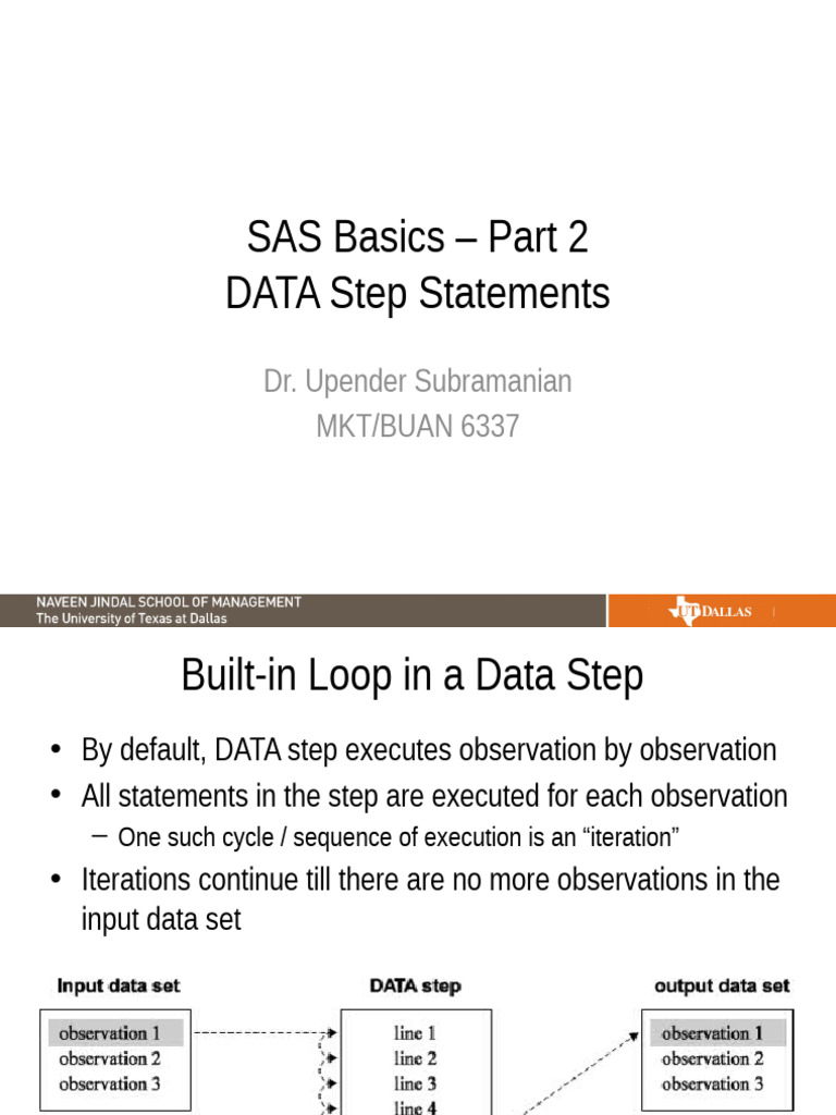SAS Basics - Part 2 | PDF