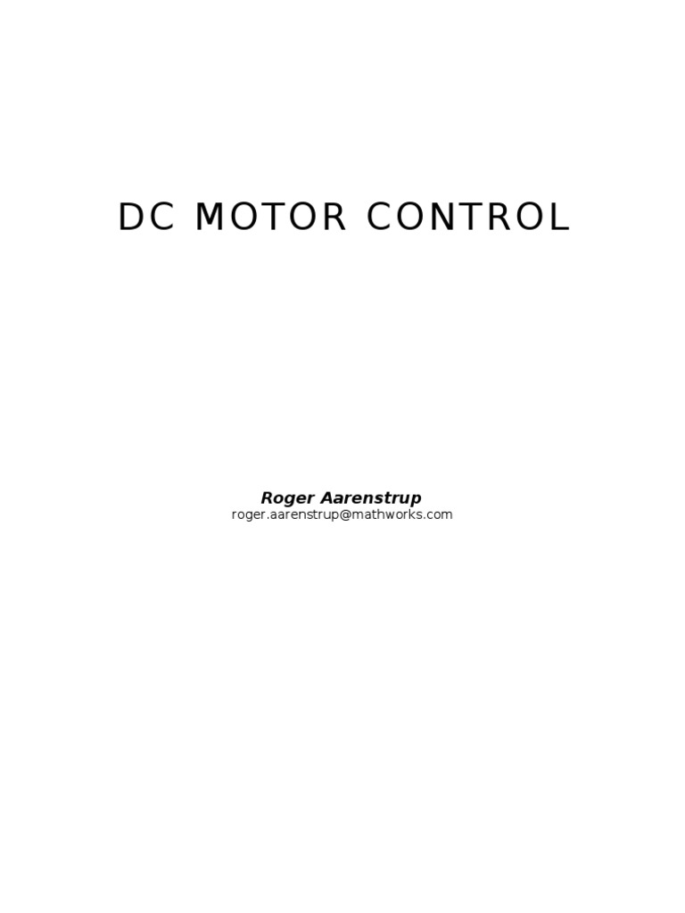 DC Motor Control | PDF | Bandwidth (Signal Processing) | Control Theory