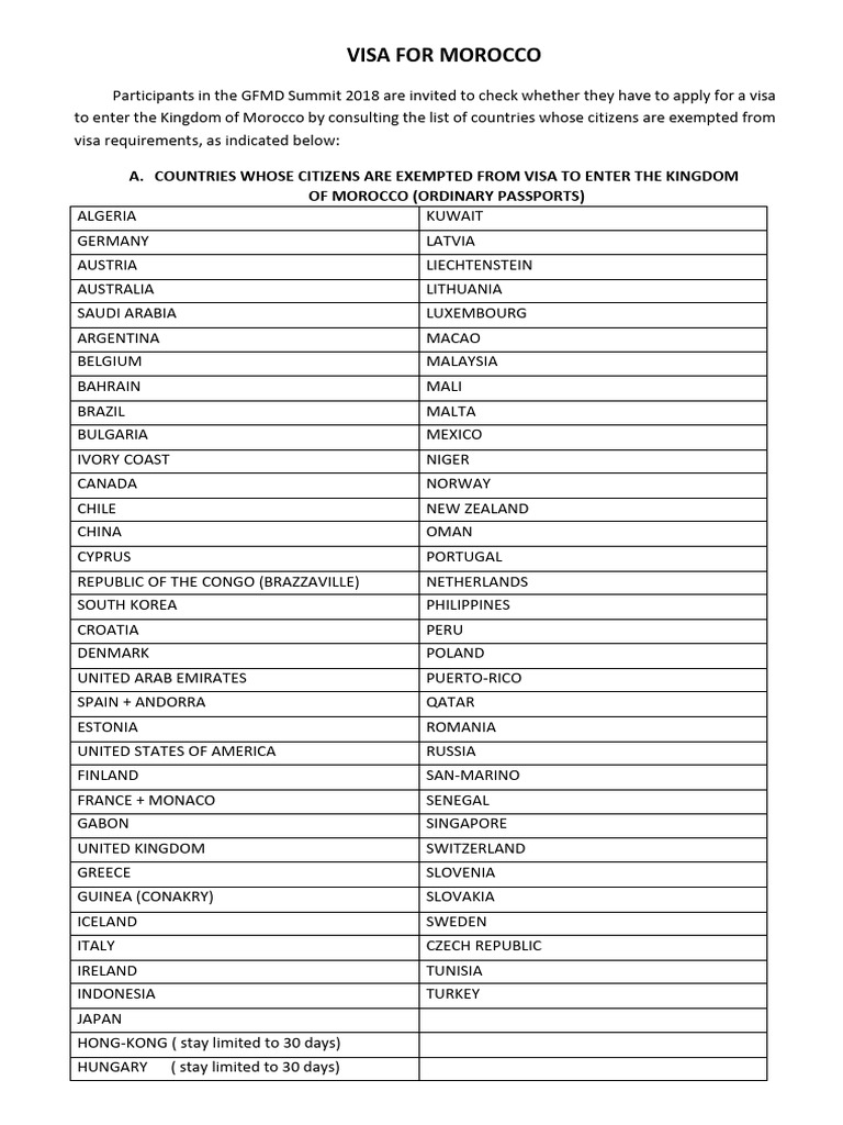 Guidelines On Visa - Marrakesh GFMD Summit | PDF