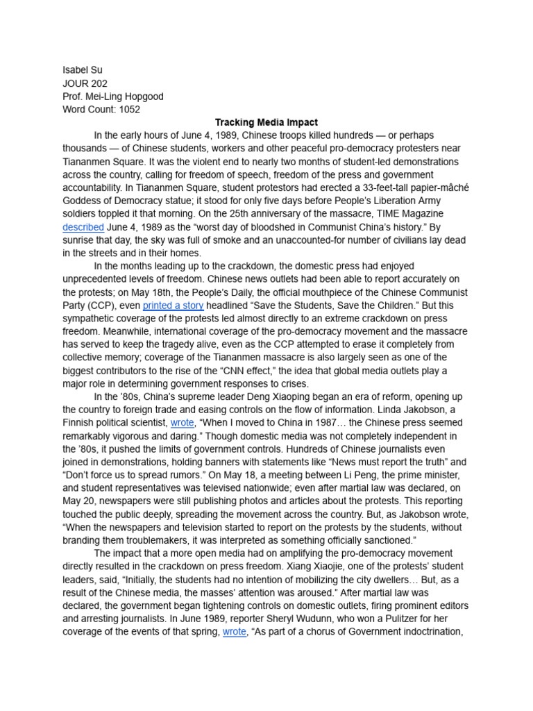 Tracking Media Impact | PDF
