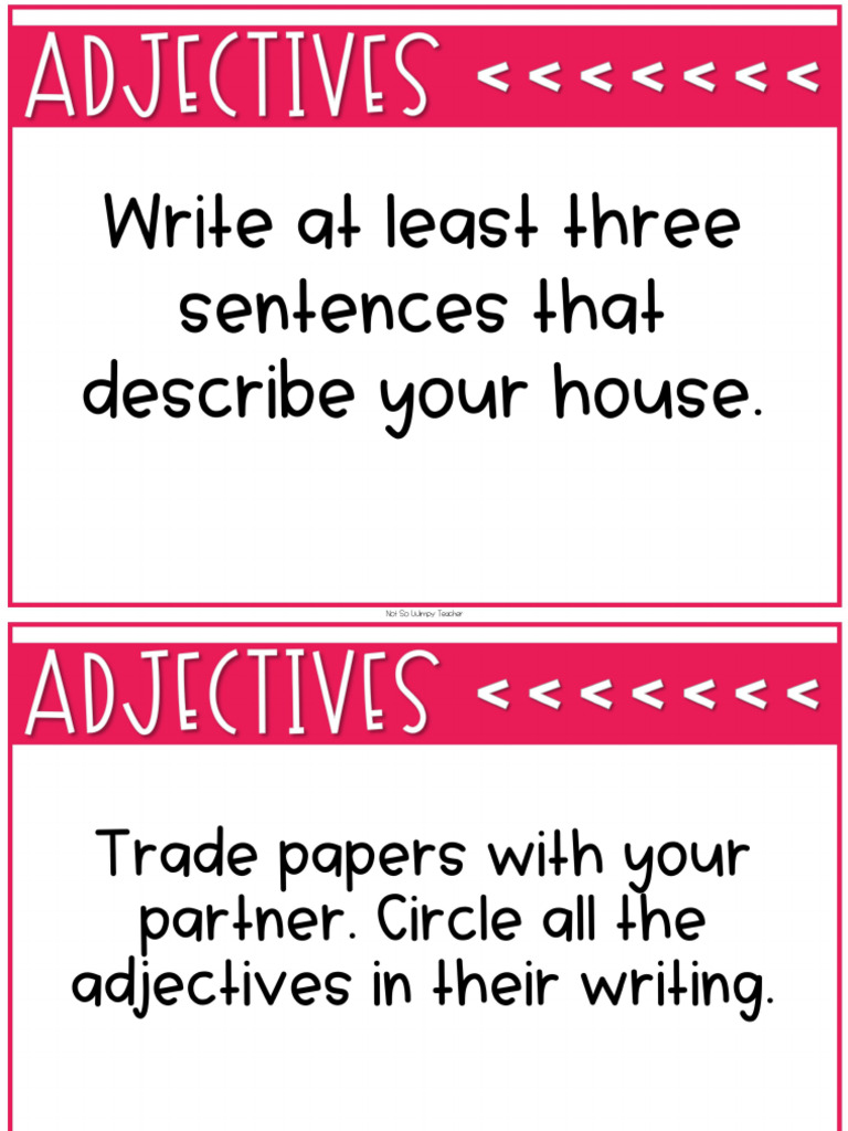 Adjectives - Writing | PDF