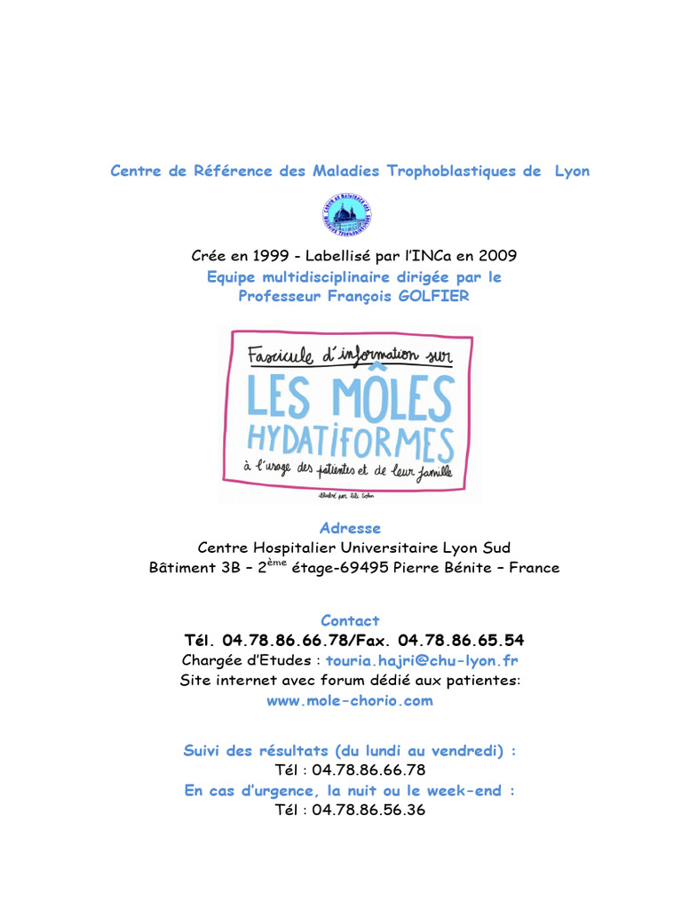 Livret Mole Hydatiforme | PDF