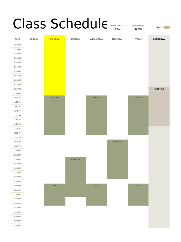 My Schedule | PDF