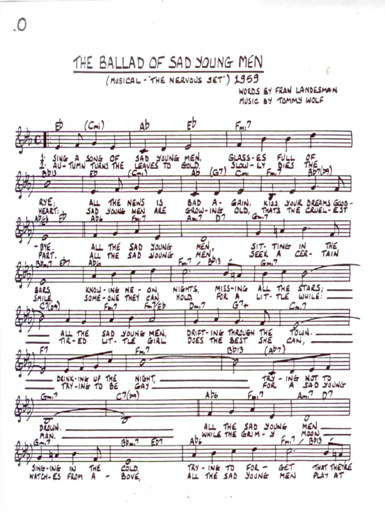 Tommy Wolf-Ballad of Sad Young Men-SheetMusicPort | PDF