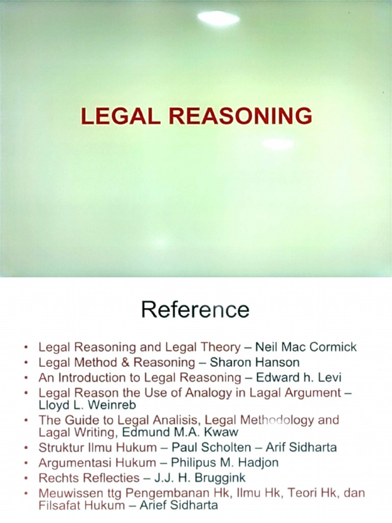 Slide Legal Reasoning | PDF