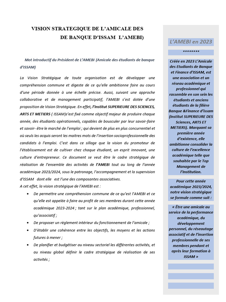 Visoion Strategi Amebi 032516 (1) 105029 | PDF