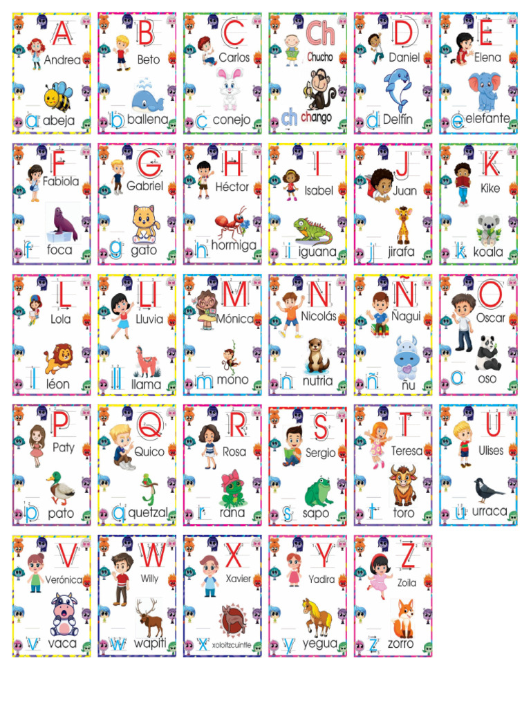 Abecedario y Numeros 1 Al 100 | PDF