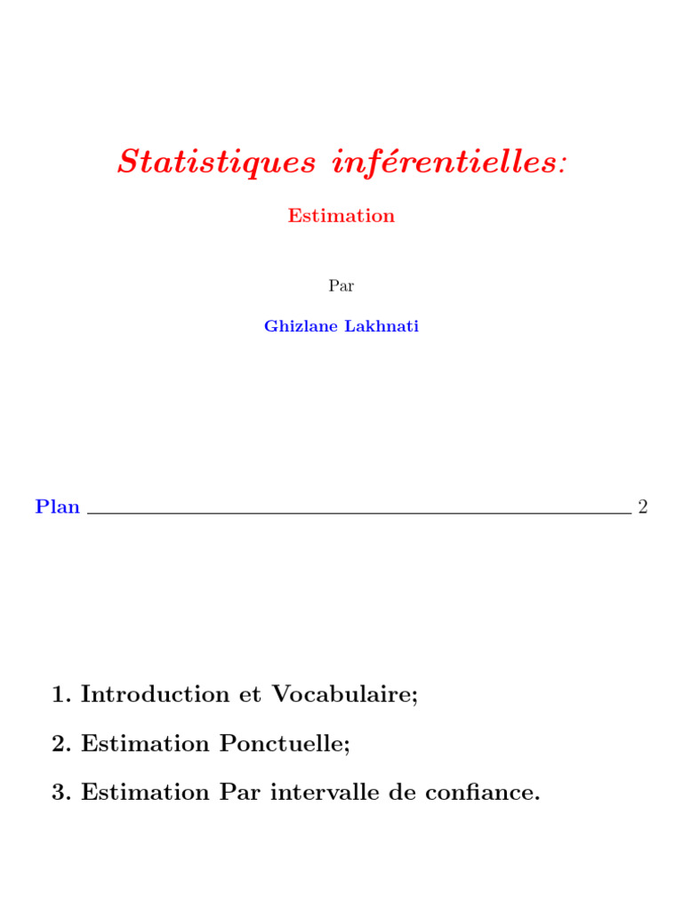 Estimation Statique 2 | PDF