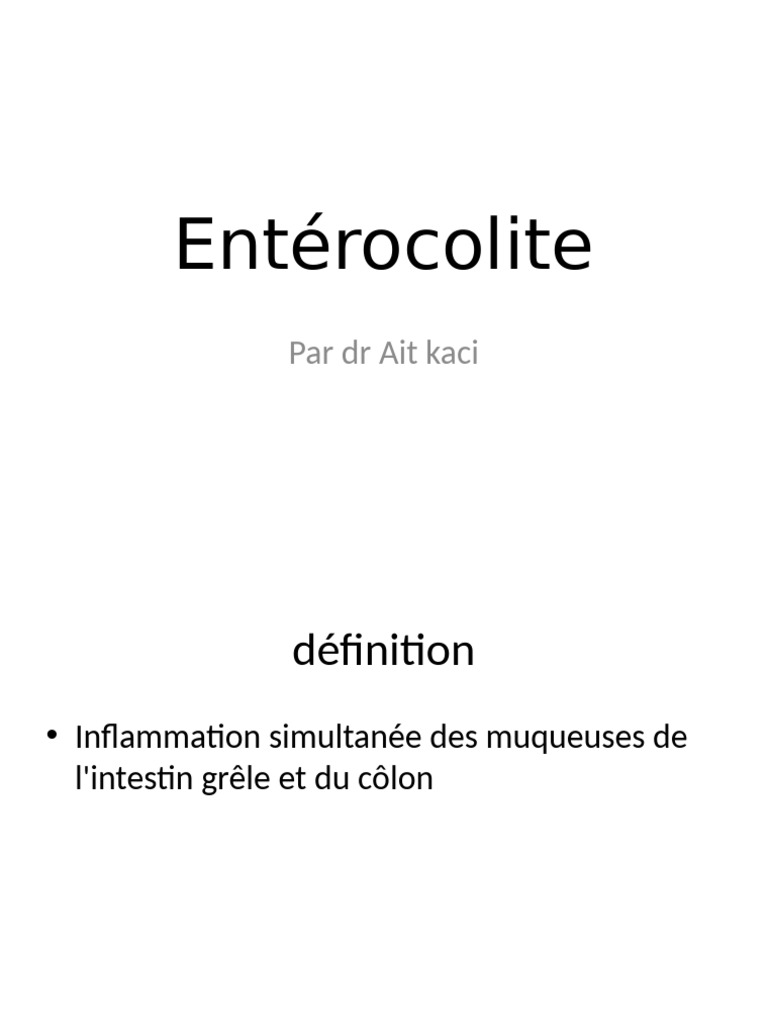 Entérocolite | PDF