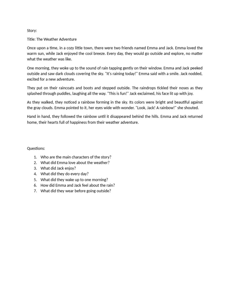 KET Reading Part 2 | PDF