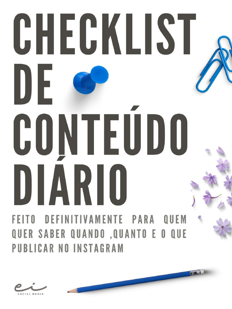 Checklist de Conteudo Mensal para Impressao | PDF