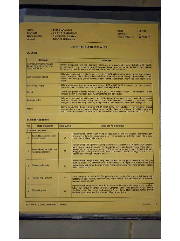 Semester 6 Indra Jaga Raga | PDF