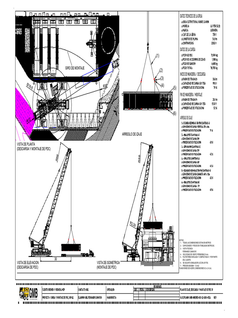 Plan de Izaje Bremer, Montaje de PDC Kio Q2 Qro LG1750-1 | PDF