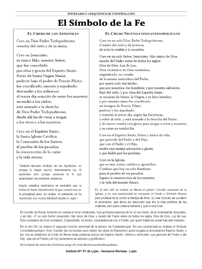 10-El Simbolo de La Fe - Los Dos Credos Oficiales | PDF