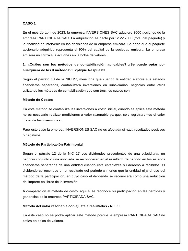 Nic 27 - Casos Practicos | PDF