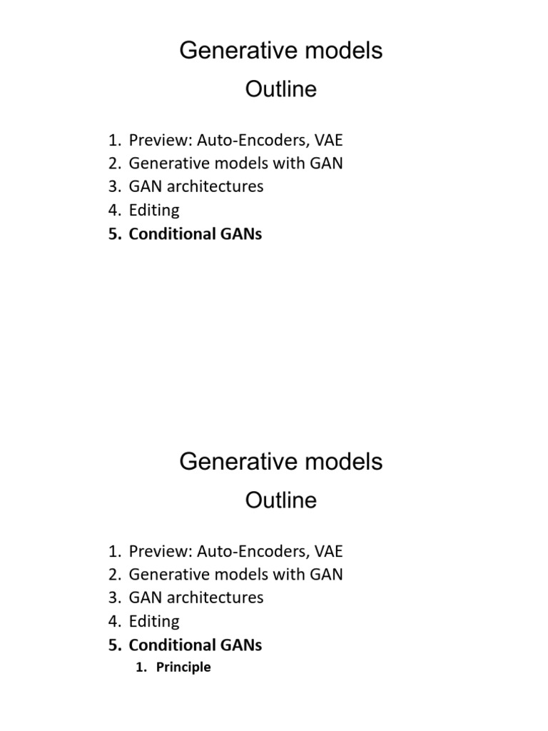Generative Models: Outline | PDF