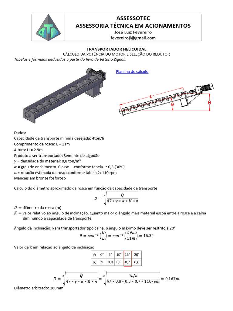 Transportador Helicoidal | PDF