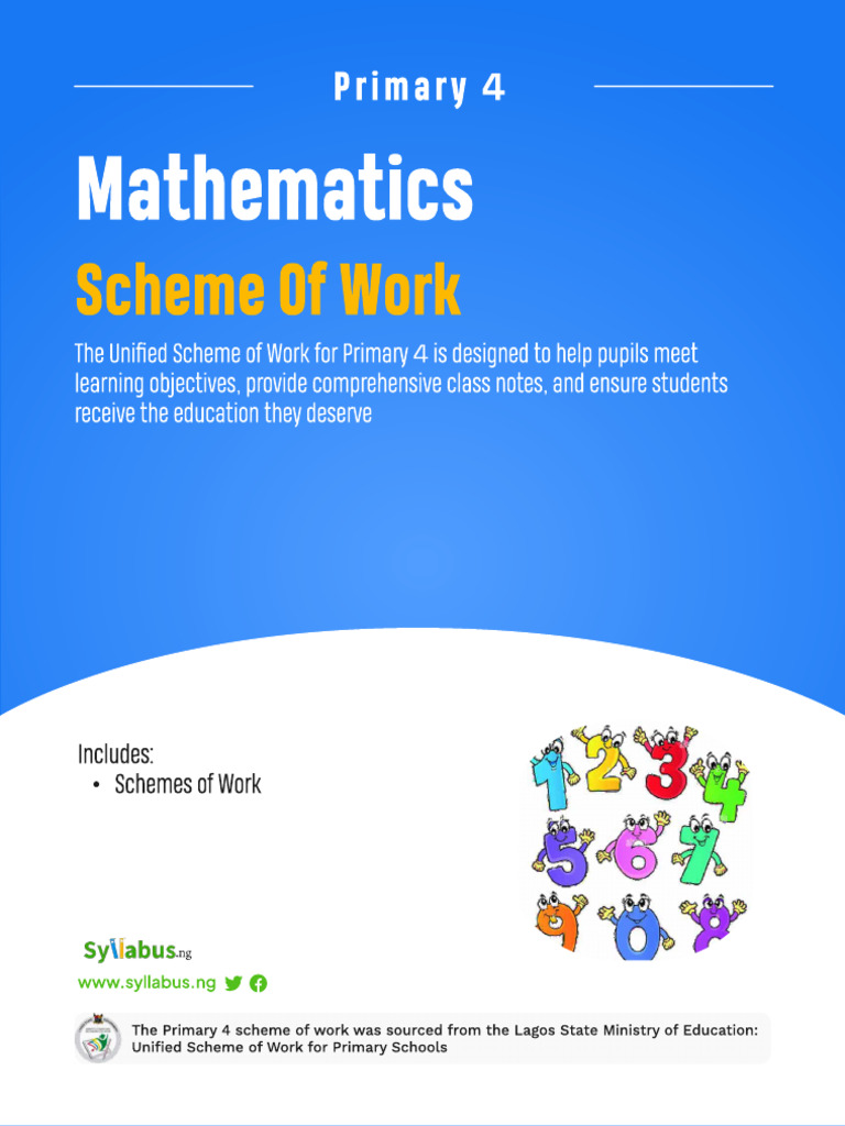 Mathematics Primary 4 Scheme of Work - SyllabusNG | PDF