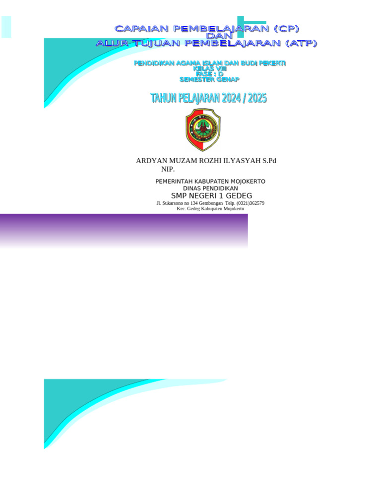 3 Cover ATP (ALUR TUJUAN PEMBELAJARAN) | PDF