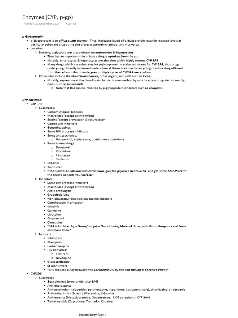 CYP Study Notes | PDF