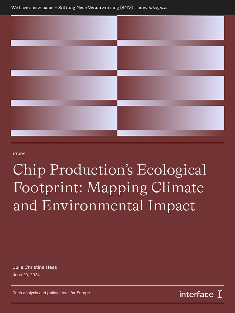 Chip Productions Ecological Footprint | PDF