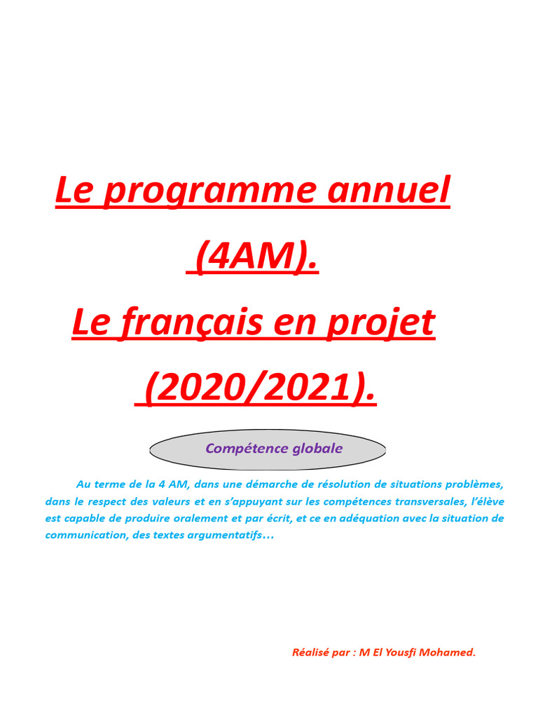 4am Projet 1 2 | PDF