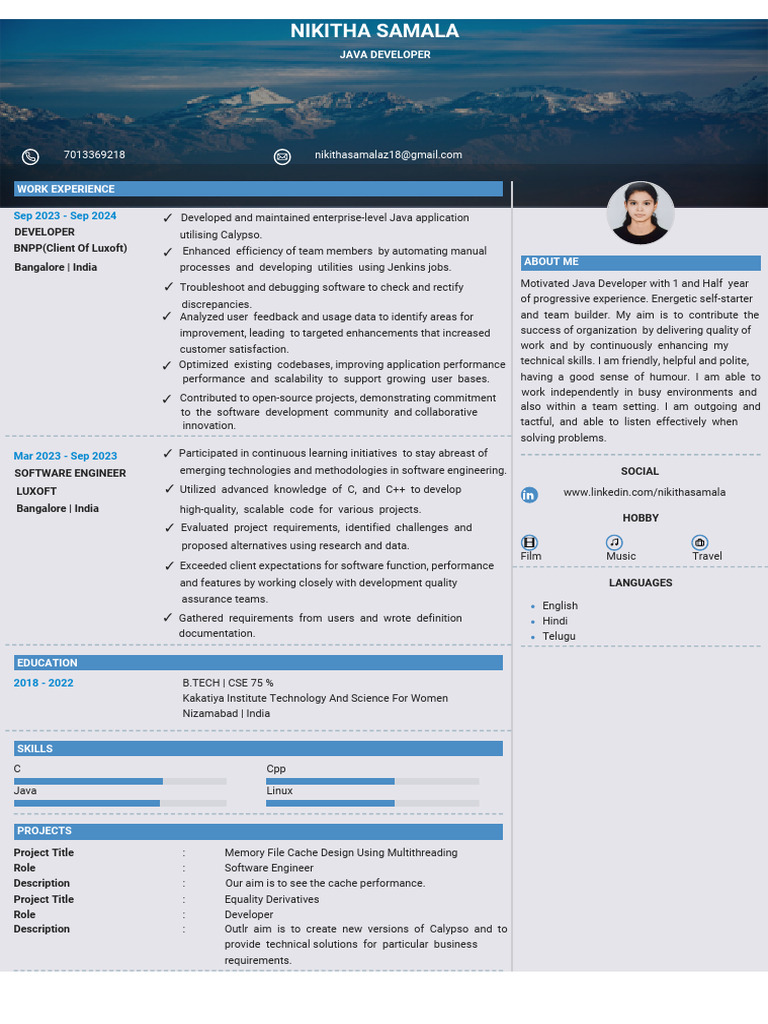 Resume Nikitha | PDF