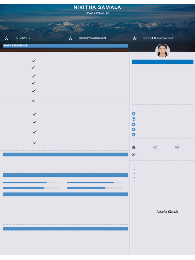 Nikitha Samala: Motivated Java Developer With 1 Year of | PDF