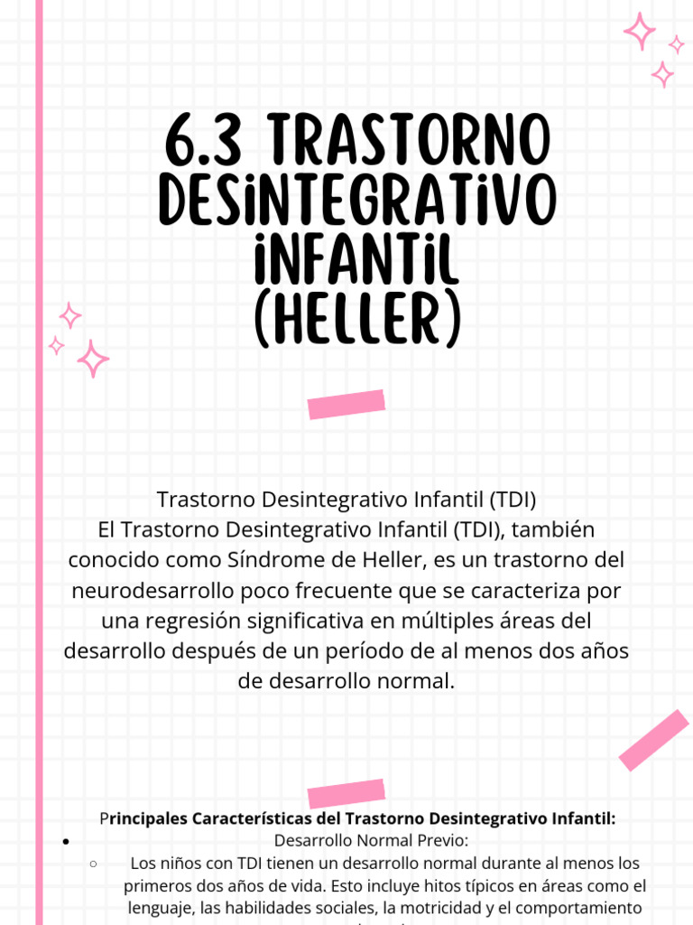6.3 Trastorno Desintegrativo Infantil PDF | PDF