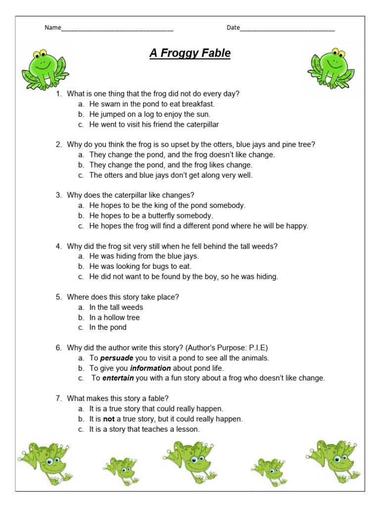 Froggy Fable Comp | PDF