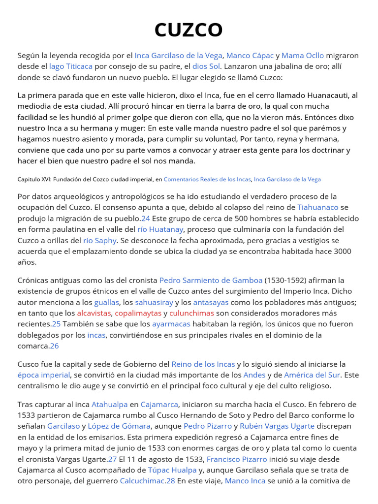 CUZCO | PDF