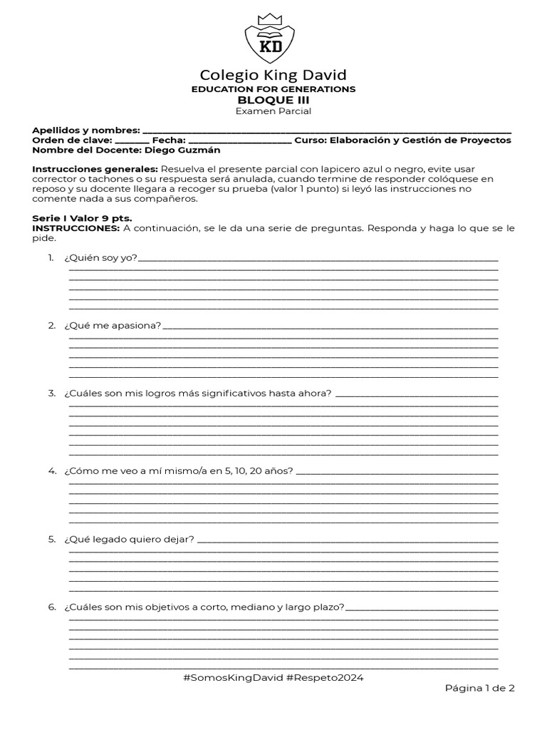 PARCIAL B3 Elaboracion de Proyectos | PDF