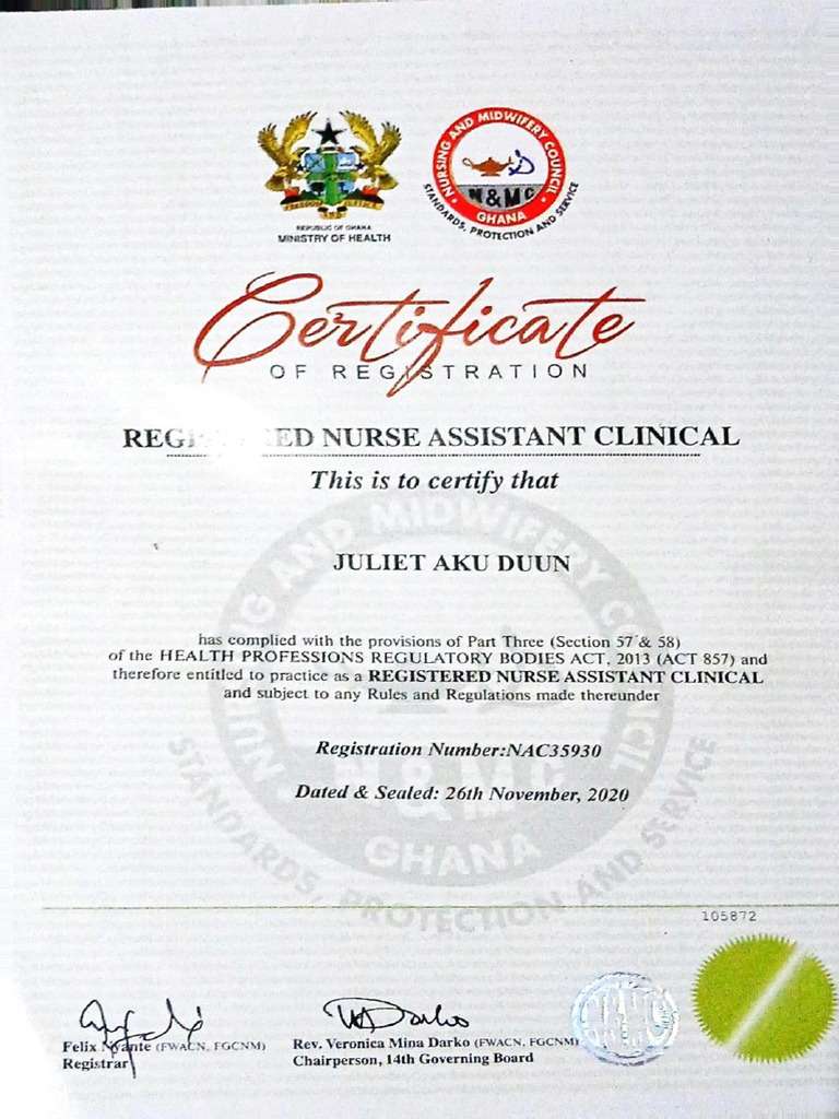 NMC Certificate | PDF