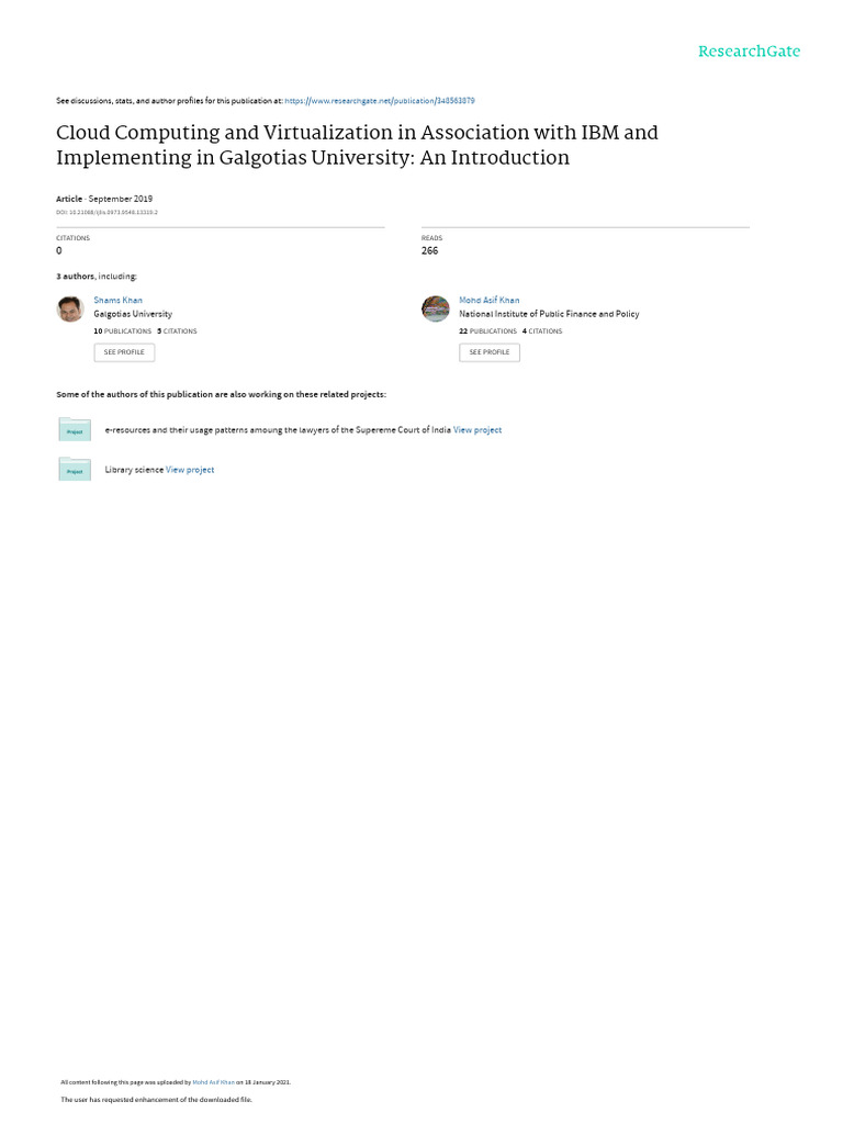 Cloud Computing and Virtual Ization in Association With Ibm | PDF | Cloud Computing | Art