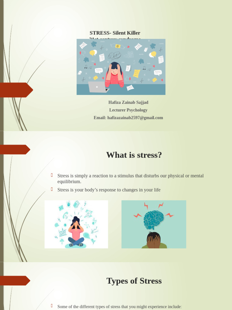 Stress Lecture by Zainab | PDF