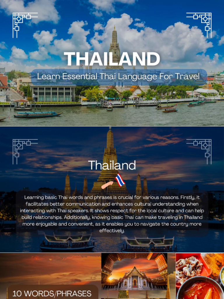 Thai Basic Words and Phrases | PDF