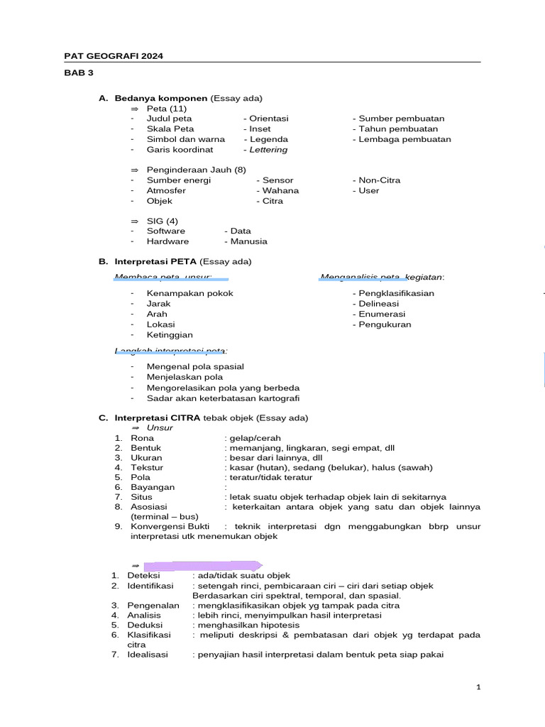 Kisi - Kisi Pat Geo 12 Sos 2024 | PDF