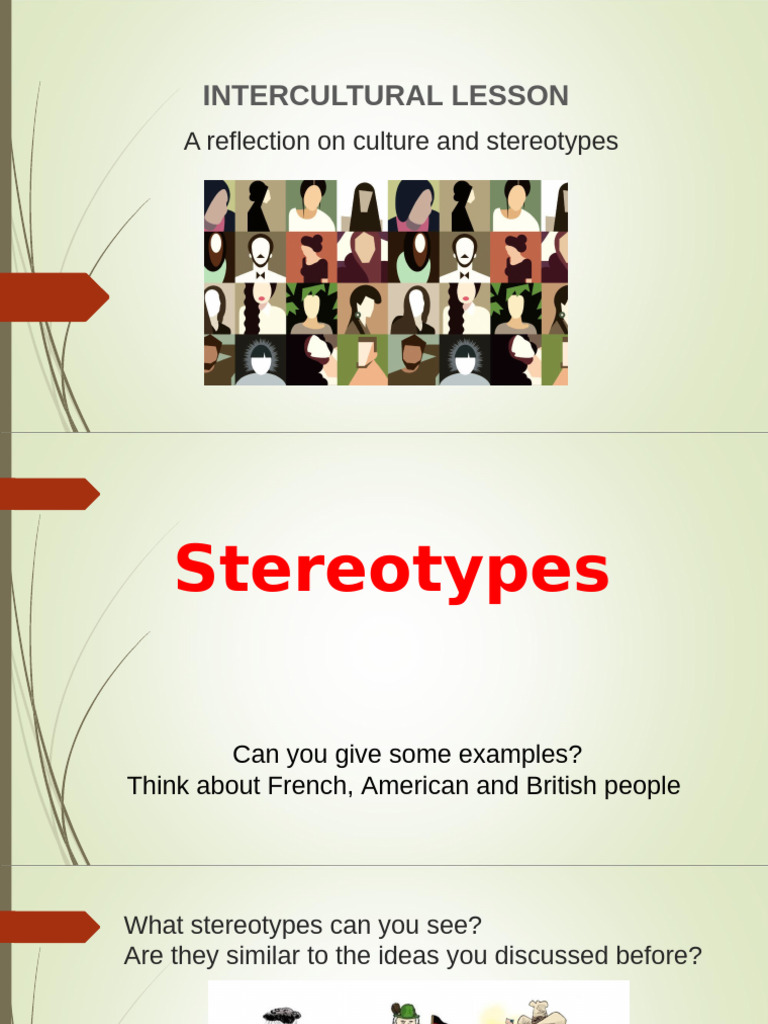 Culture and Stereotypes CLT Communicative Language Teaching Resources ...