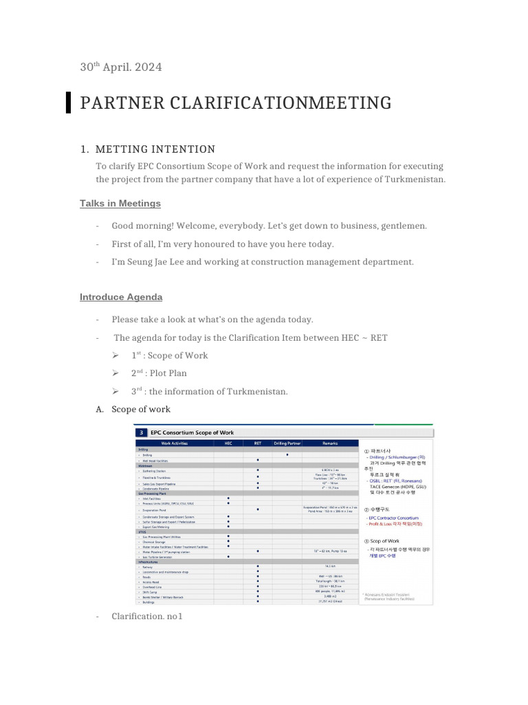 Clarification Script For Partner Co. | PDF