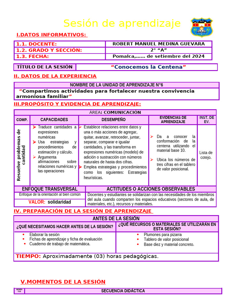 Sesión LA CENTENA | PDF