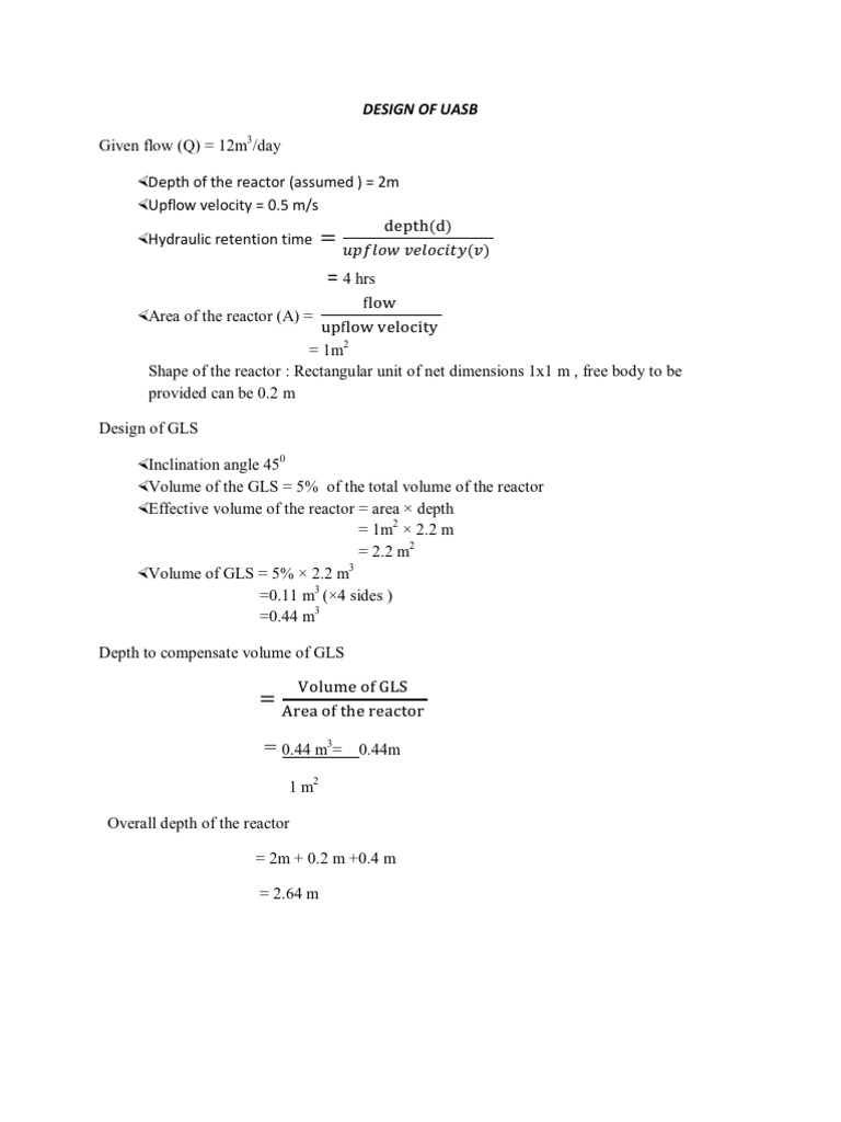 Design of Uasb | PDF