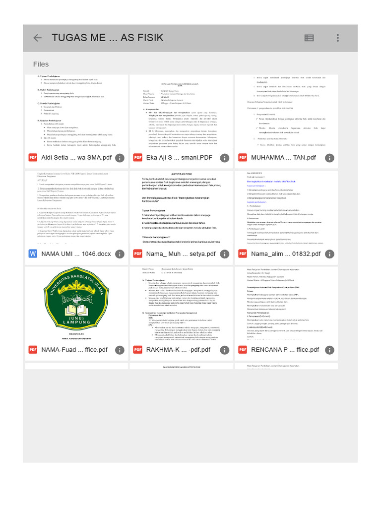 Kumpulan Tugas Mata Kuliah Desain Pembelajaran PJKR - Google Drive | PDF
