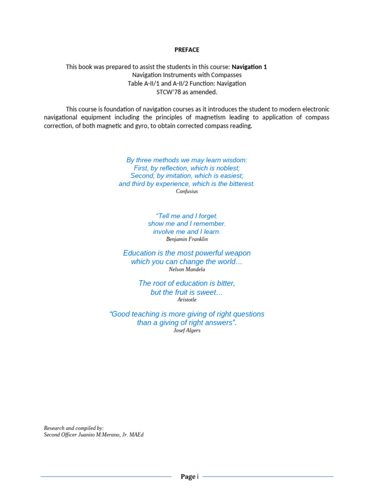 Book Nav. 1 Compiled by 2/0 JMMerano | PDF | Navigation | Global ...