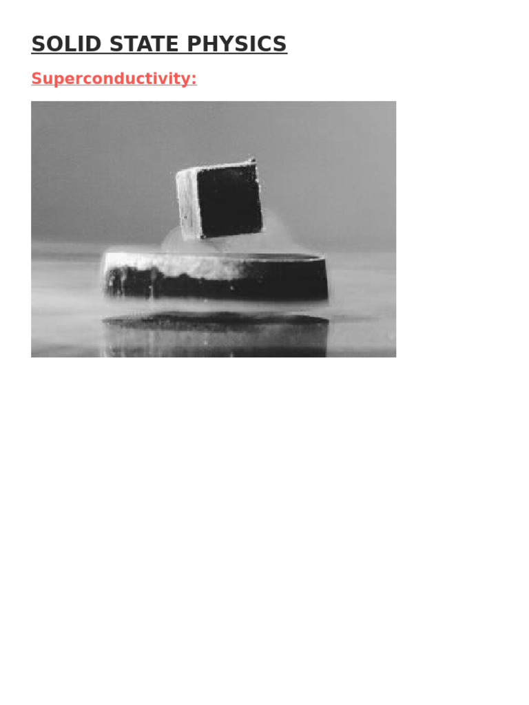 Superconductivity | PDF | Superconductivity | Philosophy