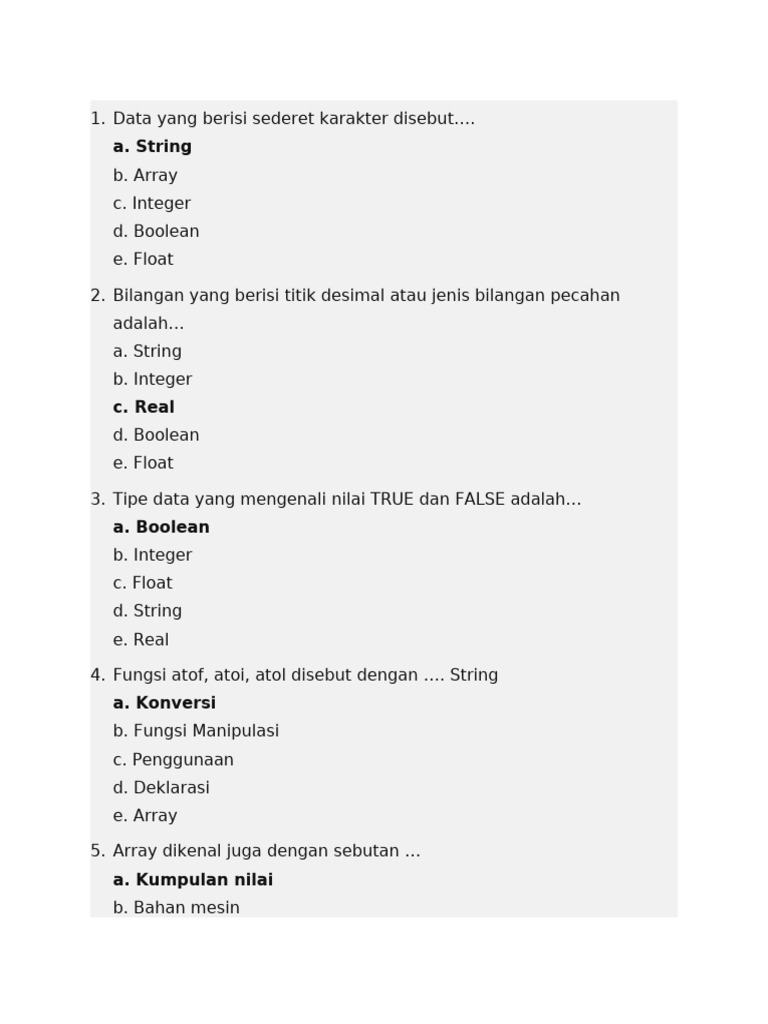 Soal Array | PDF