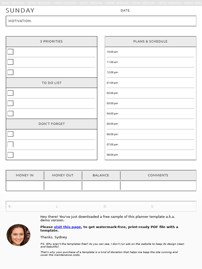 Full Daily Undated With Custom Schedule-A4 | PDF